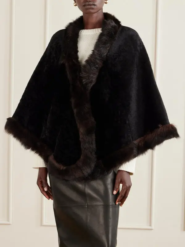 Nour Hammour Shearling Shawl