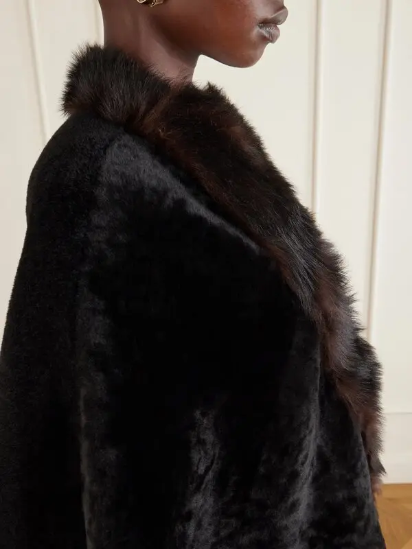 Nour Hammour Shearling Shawl