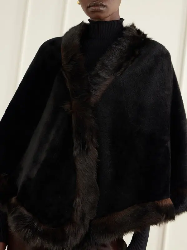 Nour Hammour Shearling Shawl