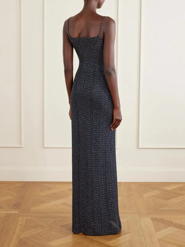 Missoni Chevron Metallic Crochet-knit Maxi Dress