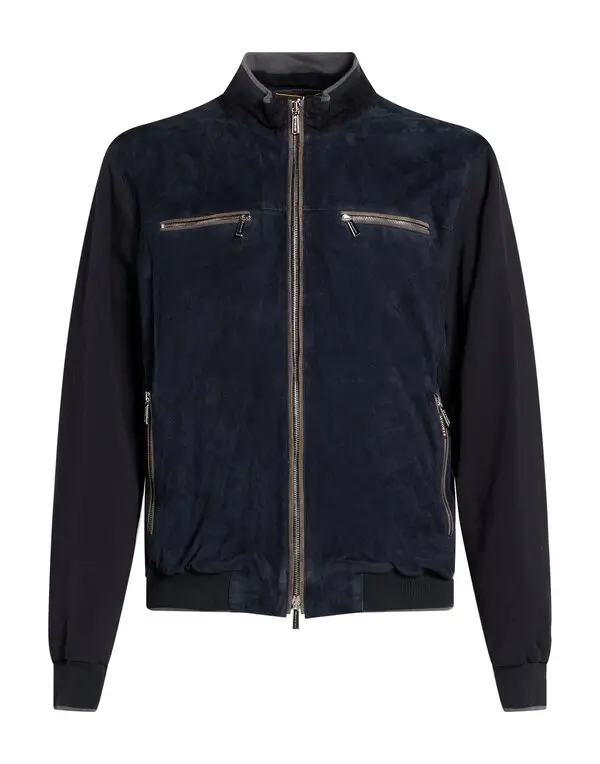 MOORER Ovine Leather Bomber Jacket