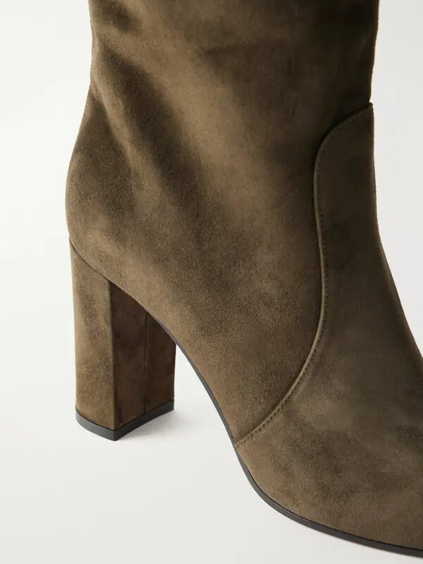 GIANVITO ROSSI Glen Cuissard 85 Over-the-knee Suede Boots - Green