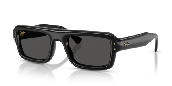 Ray-ban Rectangular Full Rim Sunglasses - Noir