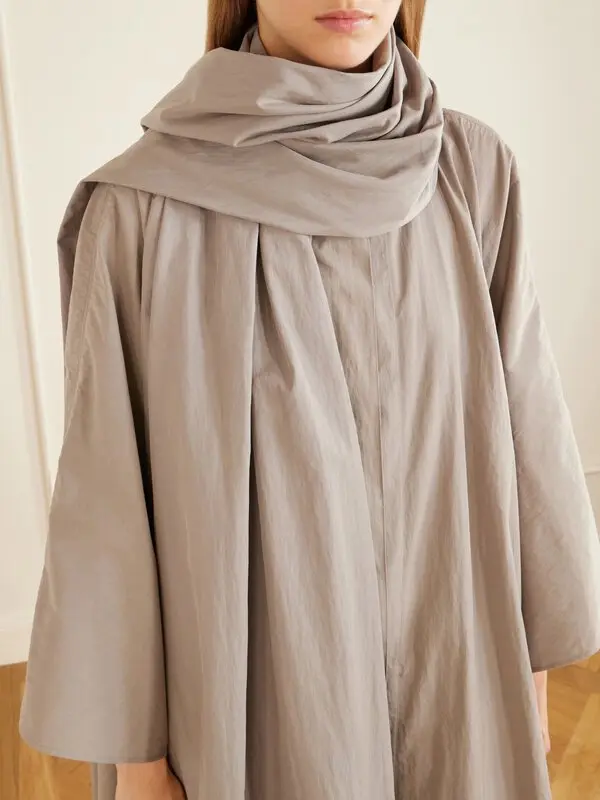 Magda Butrym Cotton-blend Trench Coat With Tonal Scarf