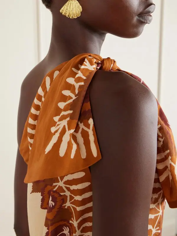 Johanna Ortiz Sun Traveller Printed Cotton-voile Mini Dress - Orange