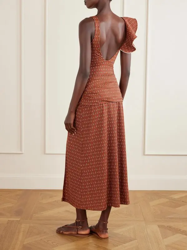 Johanna Ortiz Under The Sun Gathered Printed Recycled Coverup