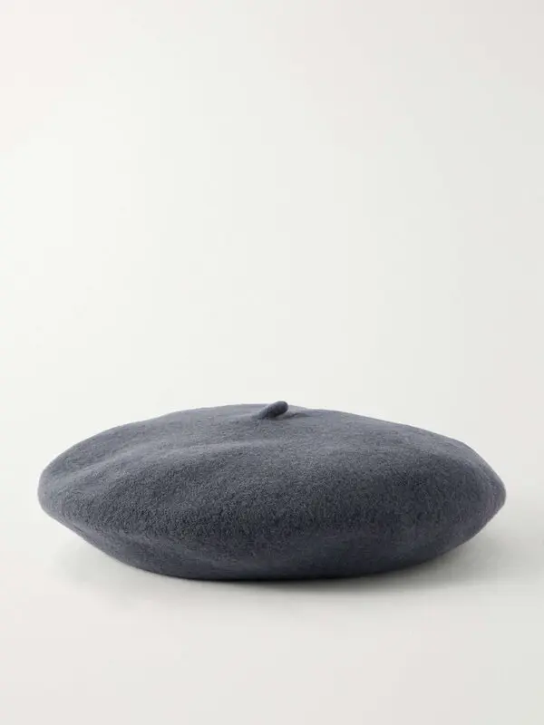 MAISON MARGIELA Felted Wool Beret - Gray