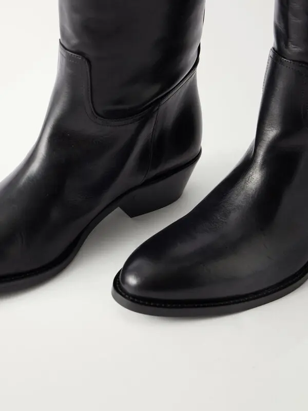 JUDE Den Leather Knee High Boots