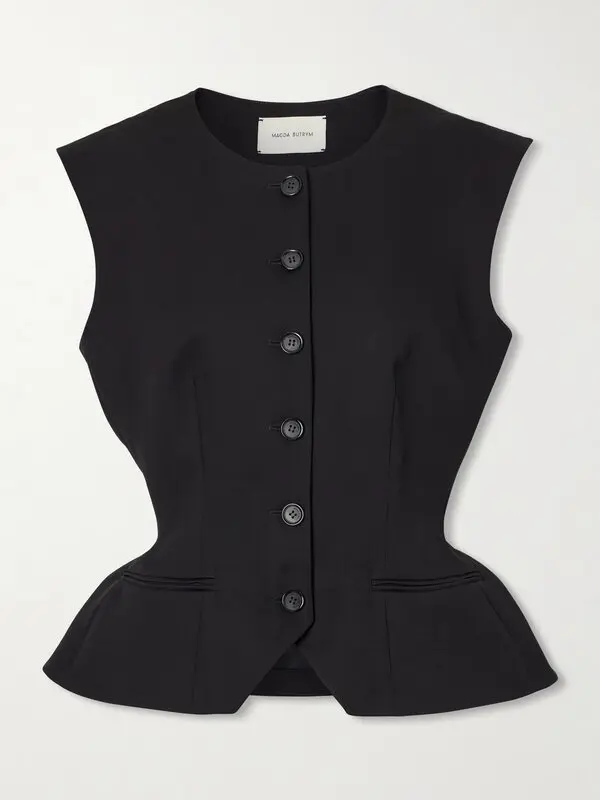 Magda Butrym Silk And Cashmere-blend Crepe Vest