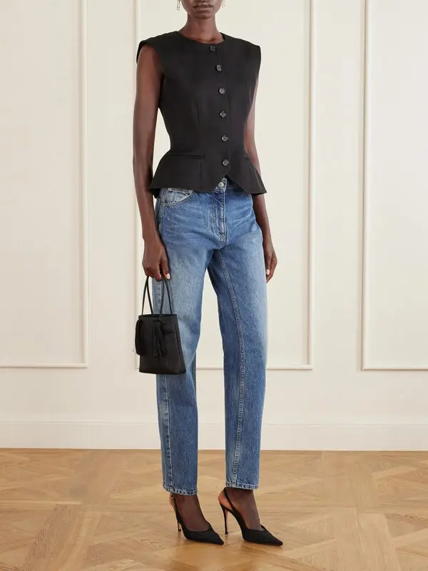 Magda Butrym Silk And Cashmere-blend Crepe Vest