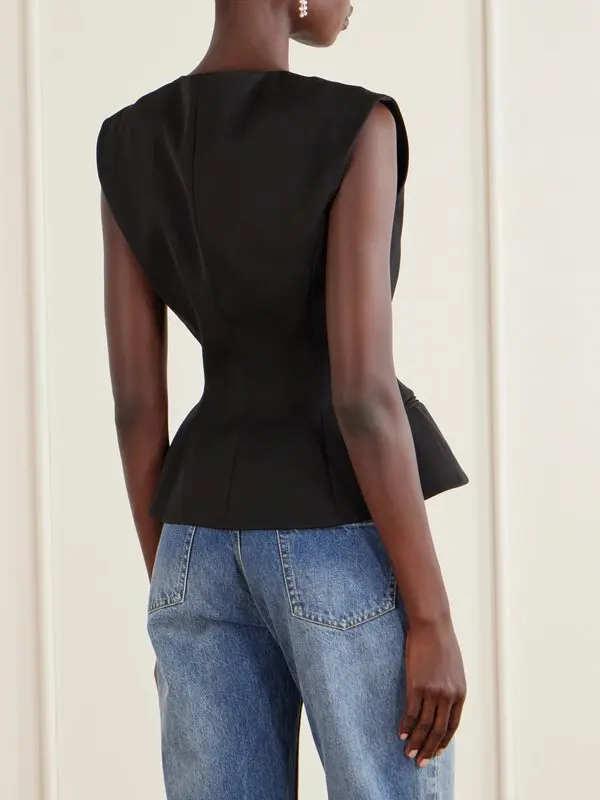Magda Butrym Silk And Cashmere-blend Crepe Vest