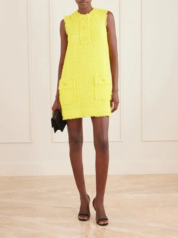 Dolce & Gabbana Sleeveless Tweed Mini Dress
