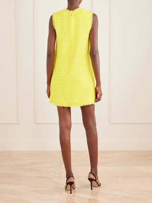 Dolce & Gabbana Sleeveless Tweed Mini Dress