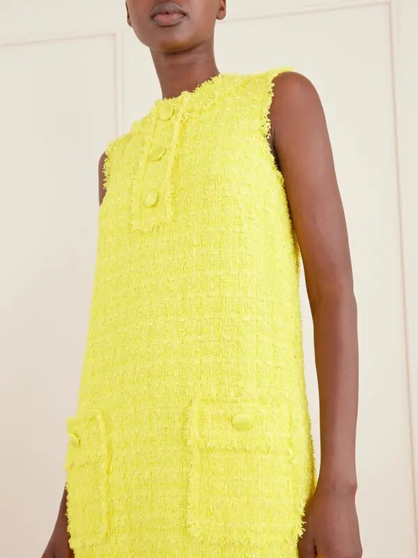 Dolce & Gabbana Sleeveless Tweed Mini Dress