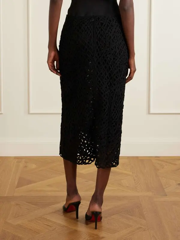 DIOTIMA Marseille Crocheted Midi Skirt