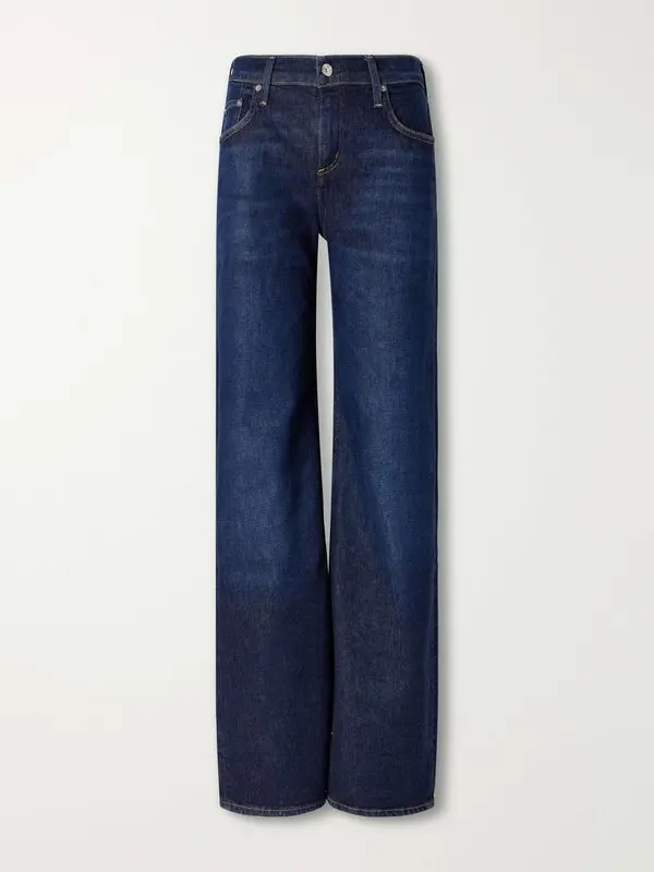 Citizens Of Humanity Nora Mid-rise Wide-leg Jeans - Dark Denim