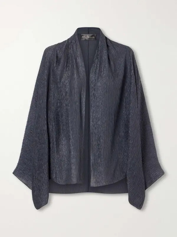 CORTANA Anhelo Crinkled Silk-charmeuse Jacket