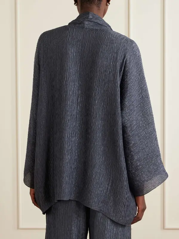 CORTANA Anhelo Crinkled Silk-charmeuse Jacket