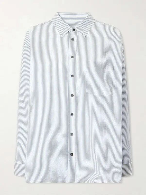 B Sides Nolan Cotton-blend Seersucker Shirt