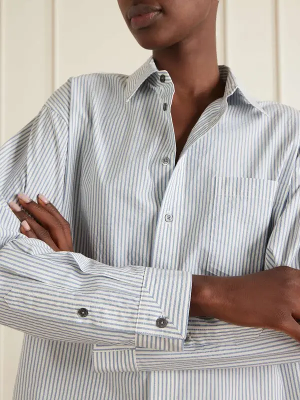 B Sides Nolan Cotton-blend Seersucker Shirt