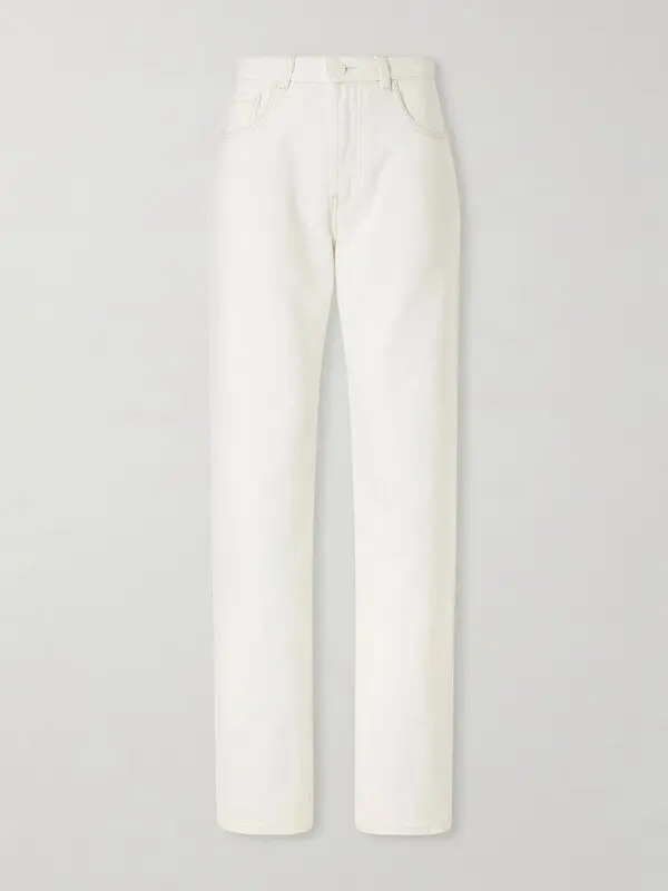 AMI Paris Mid-rise Wide-leg Jeans - Neutrals