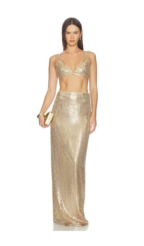 BRONX BANCO Nomad Embellished Set In Metallic - Gold
