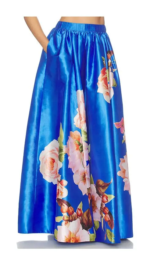 Hemant & Nandita Floral Print Maxi Skirt
