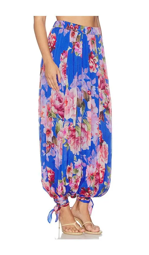 Hemant & Nandita Floral Print Harem Pants - Blue