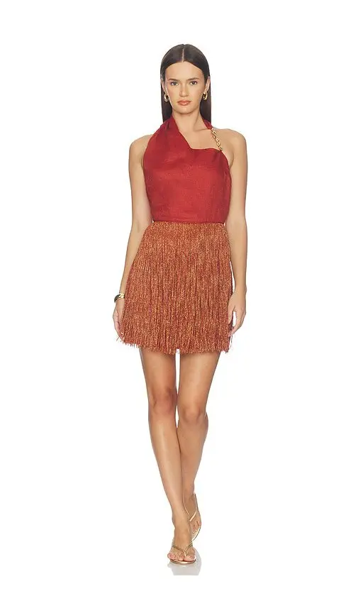 Azulu Palmer Dress - Sunset Orange