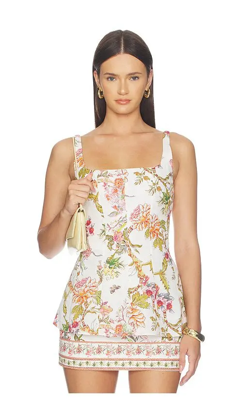 Hemant & Nandita Peplum Top - Ivory