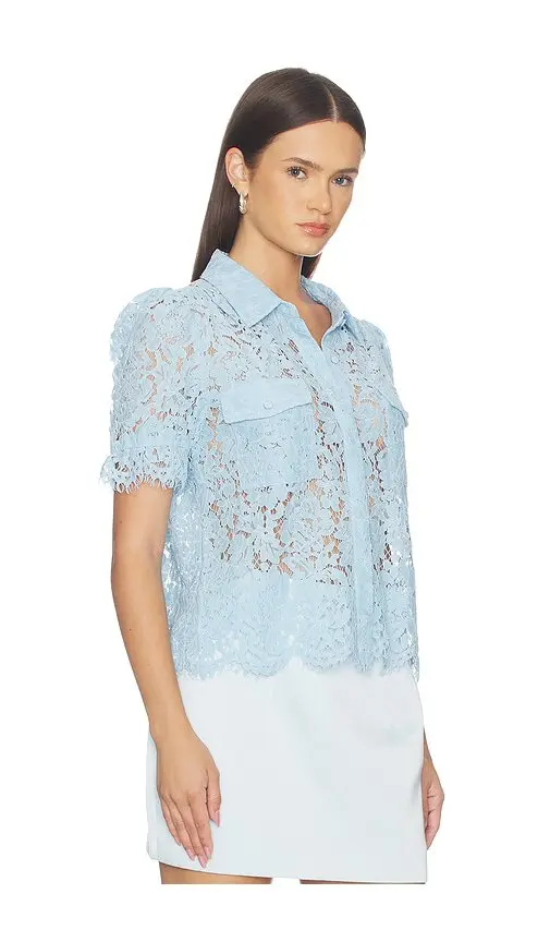 Generation Love Mina Lace Shirt In Blue