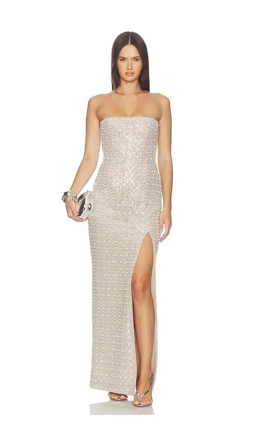 BRONX BANCO Allegra Pearl Veronica Maxi Dress