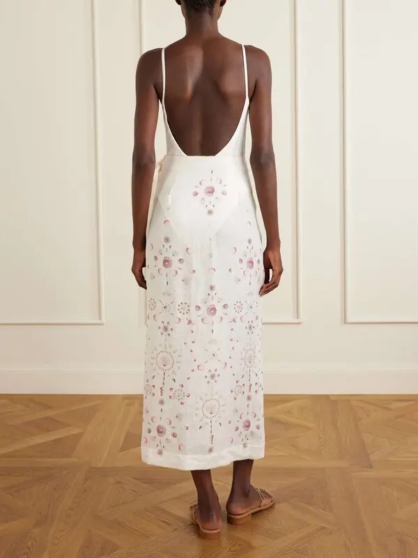 Agua Bendita Litoral Playa Printed Linen Coverup