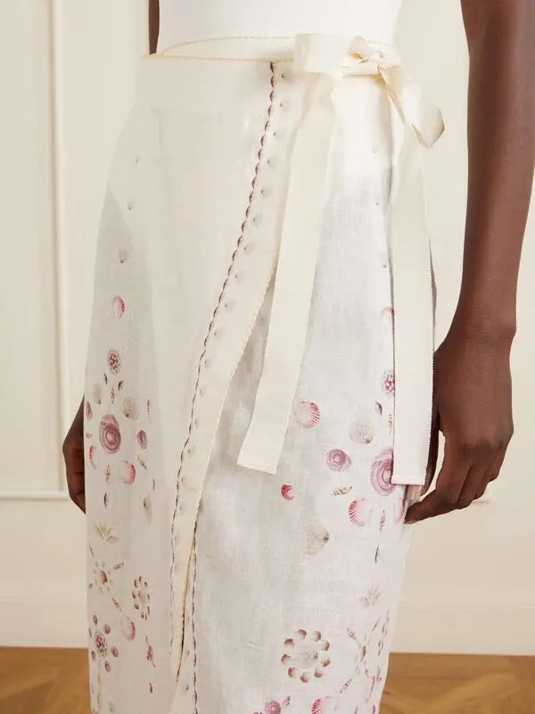 Agua Bendita Litoral Playa Printed Linen Coverup