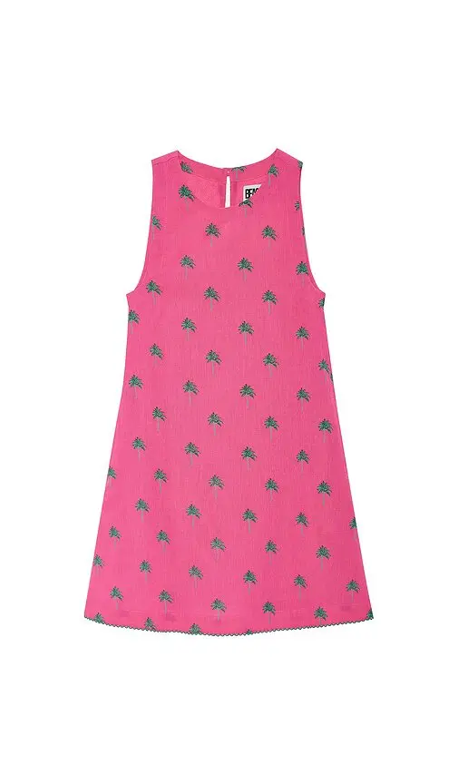 Beach Riot Little Caprina Dress In Pink - Flamingo Fronds