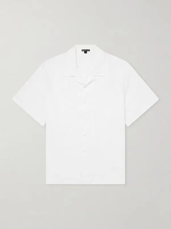 JAMES PERSE Convertible-collar Linen Shirt - White