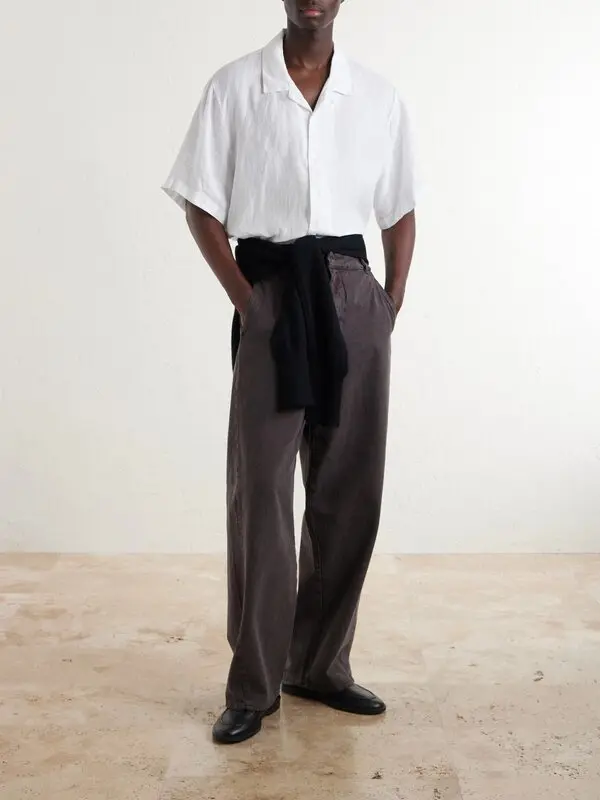 JAMES PERSE Convertible-collar Linen Shirt - White
