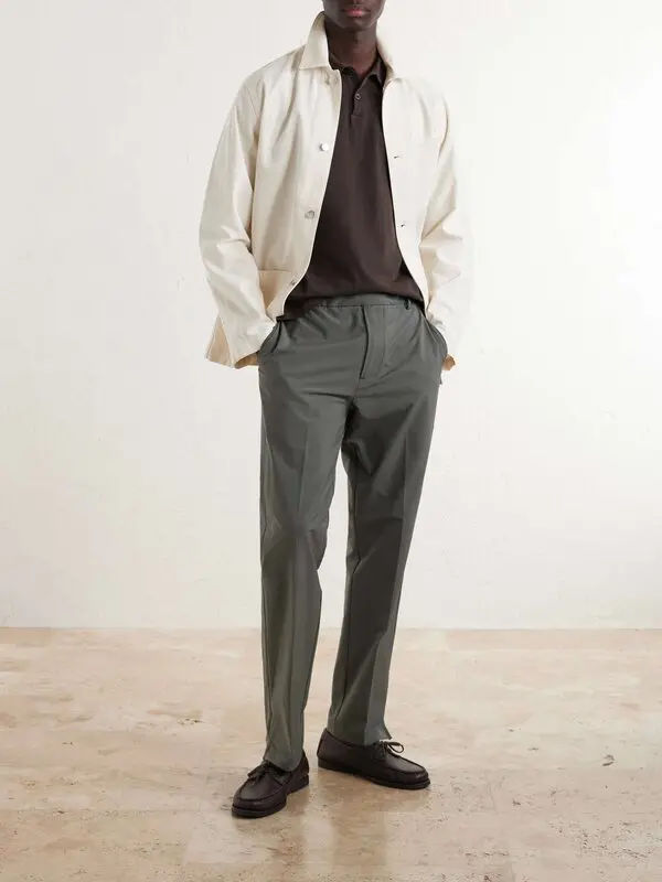 JAMES PERSE Slim-leg Stretch Cotton-blend Trousers