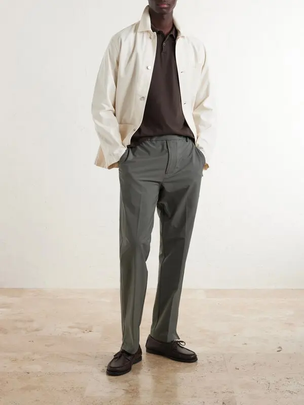 JAMES PERSE Slim-fit Stretch Cotton-blend Trousers