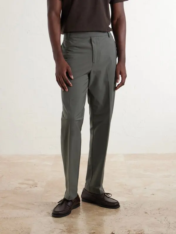 JAMES PERSE Slim-fit Stretch Cotton-blend Trousers