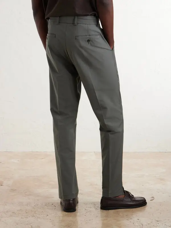 JAMES PERSE Slim-fit Stretch Cotton-blend Trousers
