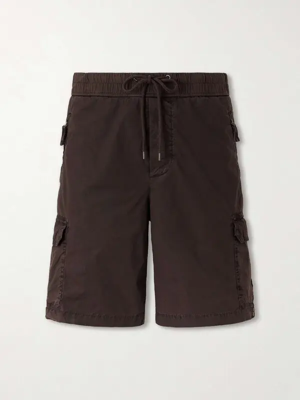 JAMES PERSE Straight-leg Stretch Cotton-poplin Shorts
