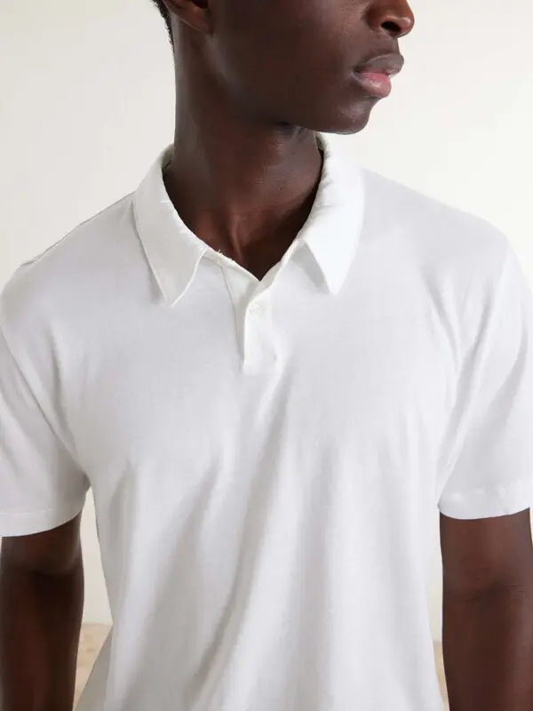 JAMES PERSE Lotus Cotton-jersey Polo Shirt
