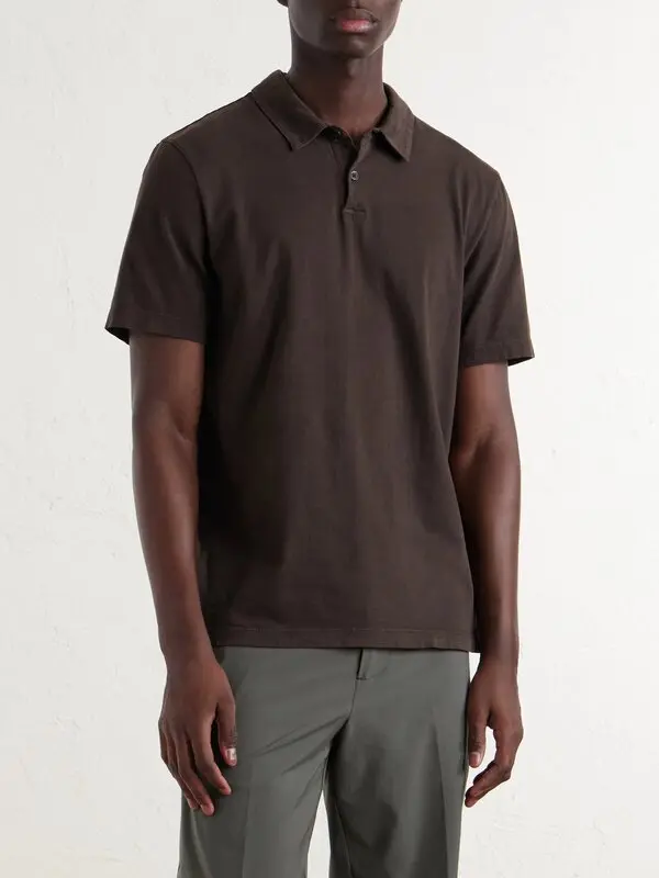 JAMES PERSE Supima Cotton-jersey Polo Shirt