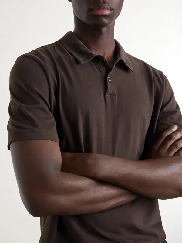 JAMES PERSE Supima Cotton-jersey Polo Shirt