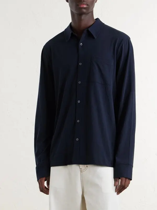 JAMES PERSE Clean Finish Slim-fit Cotton-jersey Shirt