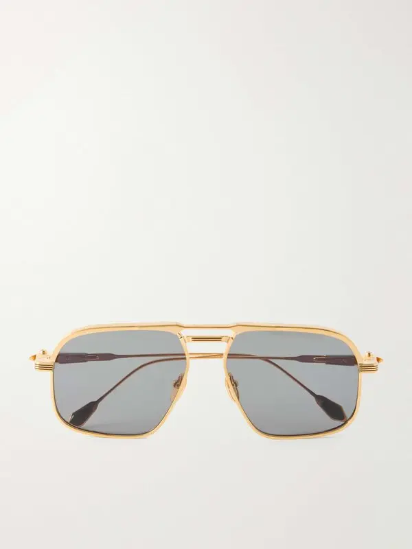 JACQUES MARIE MAGE Labarge Aviator-style Titanium Sunglasses