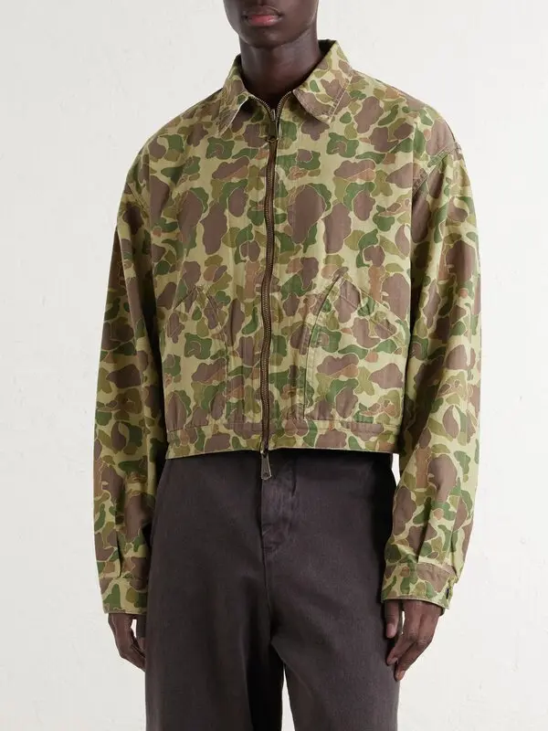 Kapital Reversible Herringbone Camouflage-print Cotton Blouson Jacket