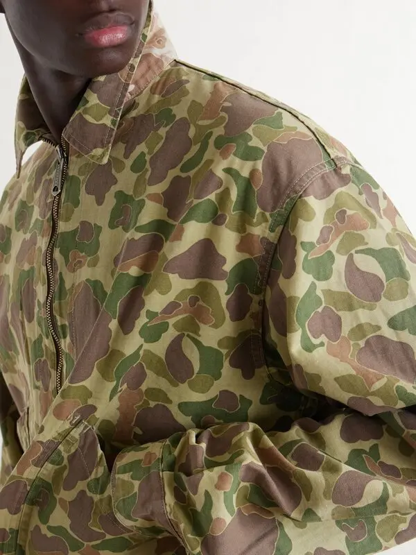 Kapital Reversible Herringbone Camouflage-print Cotton Blouson Jacket