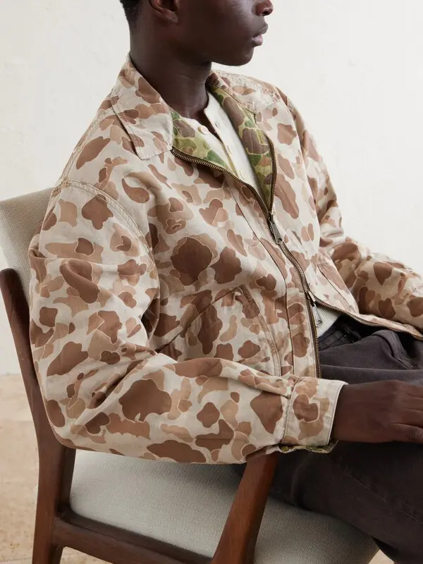 Kapital Reversible Herringbone Camouflage-print Cotton Blouson Jacket